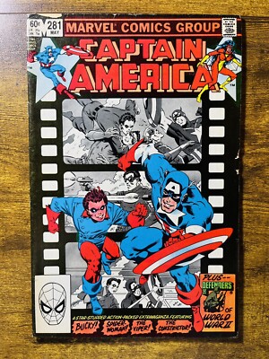 CAPTAIN AMERICA 281 DIRECT EDITION MIKE ZECK COVER MARVEL 1983 VINTAGE ...