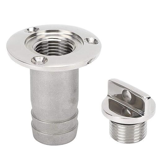 48mm 316 Stainless Steel Boat Garboard Thru-Hull Drain Plug Fits 1 ...