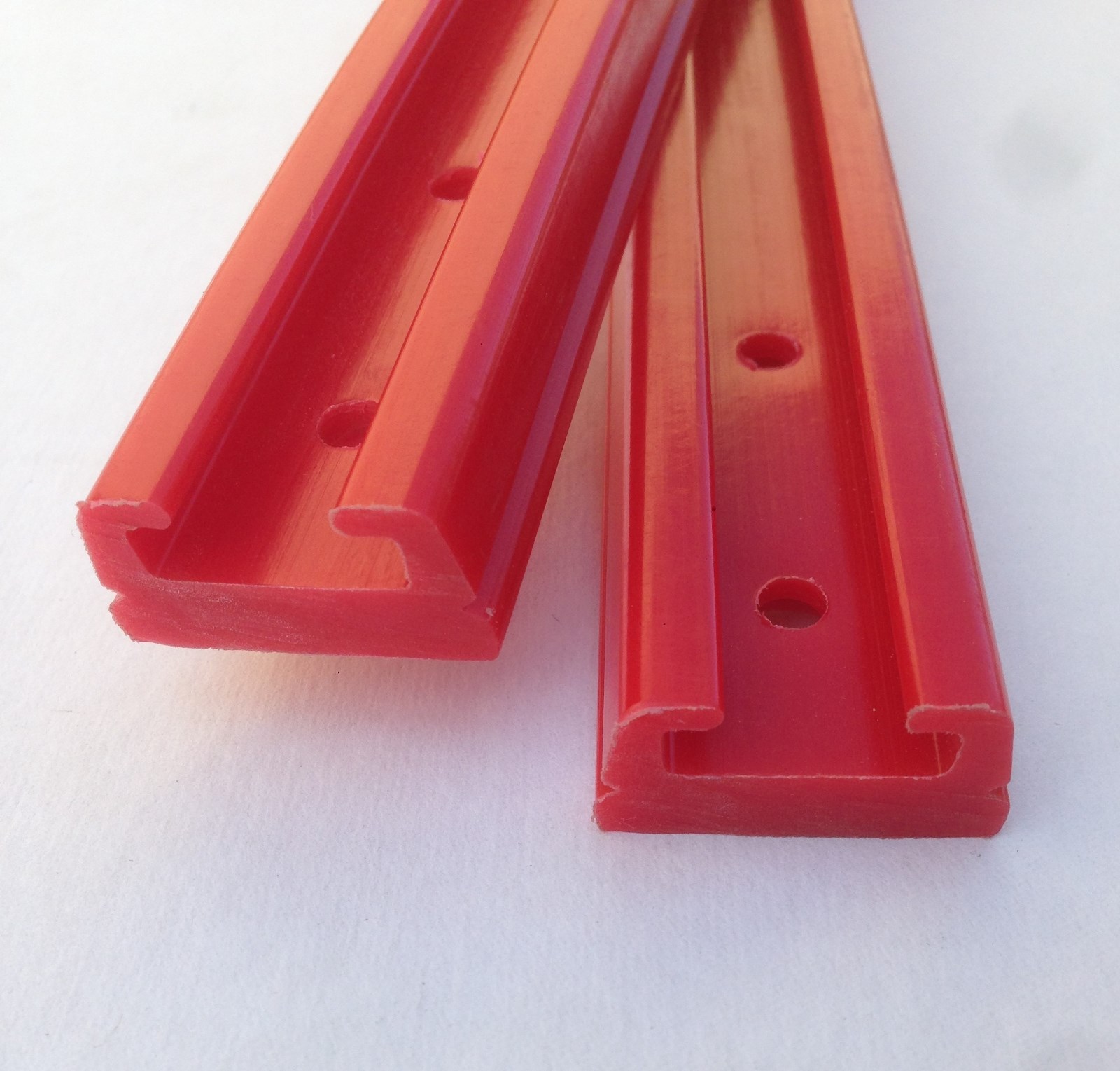 UHMW Hyfax Slides for Polaris EDGE - Profile 22 56" long - pair - RED ...