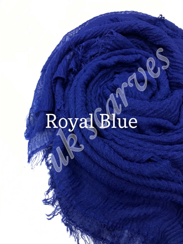 New Style Crinkle Scarf Hijab Plain Maxi Headscarf Crimp Scarves Shawl ...