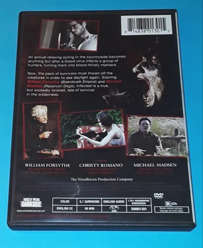 INFECTED DVD Horror Zombie Darkside Media INDIE B-Film Gore Virus GREAT ...