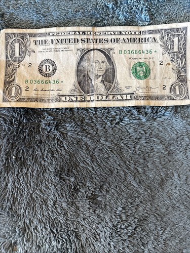 star notes 1 dollar 2013 B Duplicate Note Serial Number Is B03666436 ...