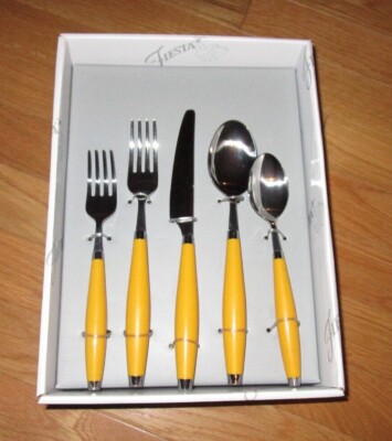 20PCS RARE FIESTA MARIGOLD FLATWARE SILVERWARE CUTLERY SET FIESTAWARE ...