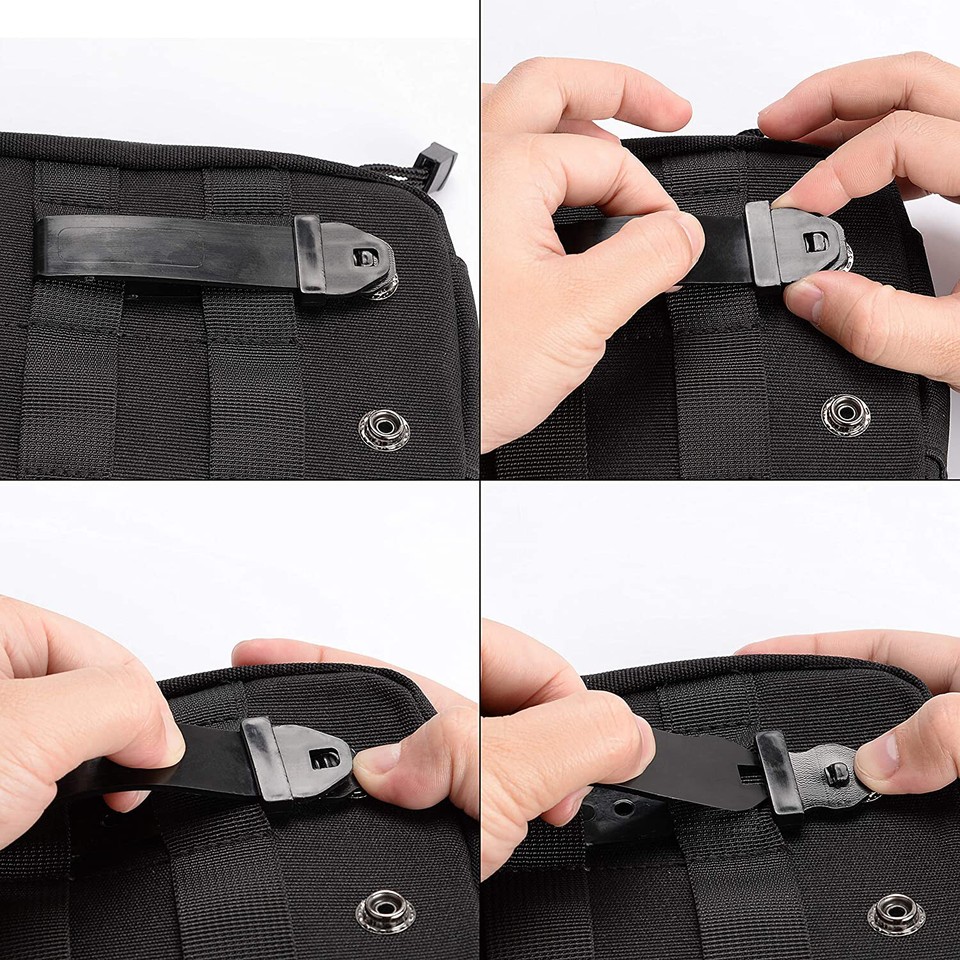 6PCS Short Molle Clips for Molle Straps Molle Pouch Kydex Holster Belt ...