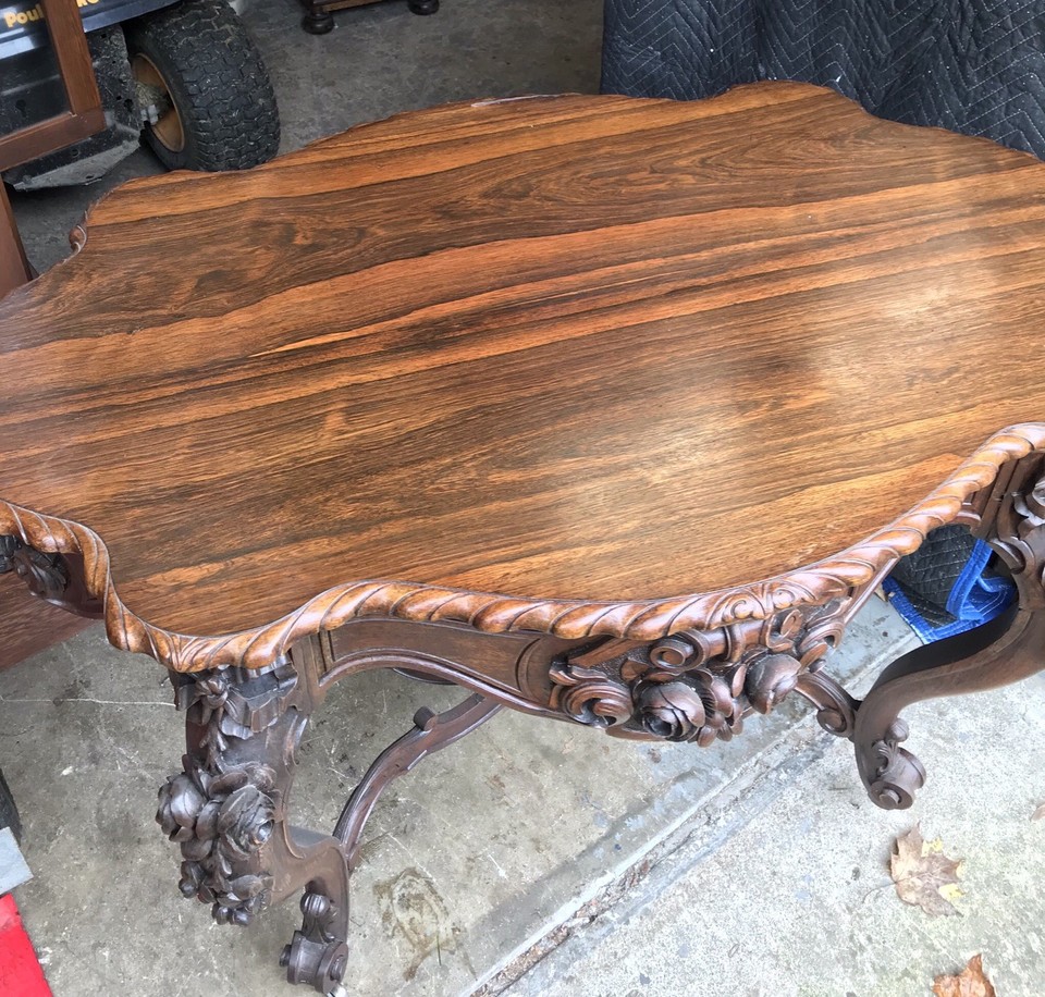 ROSEWOOD CARVED ROCOCO TABLE, ALEXANDER ROUX | eBay