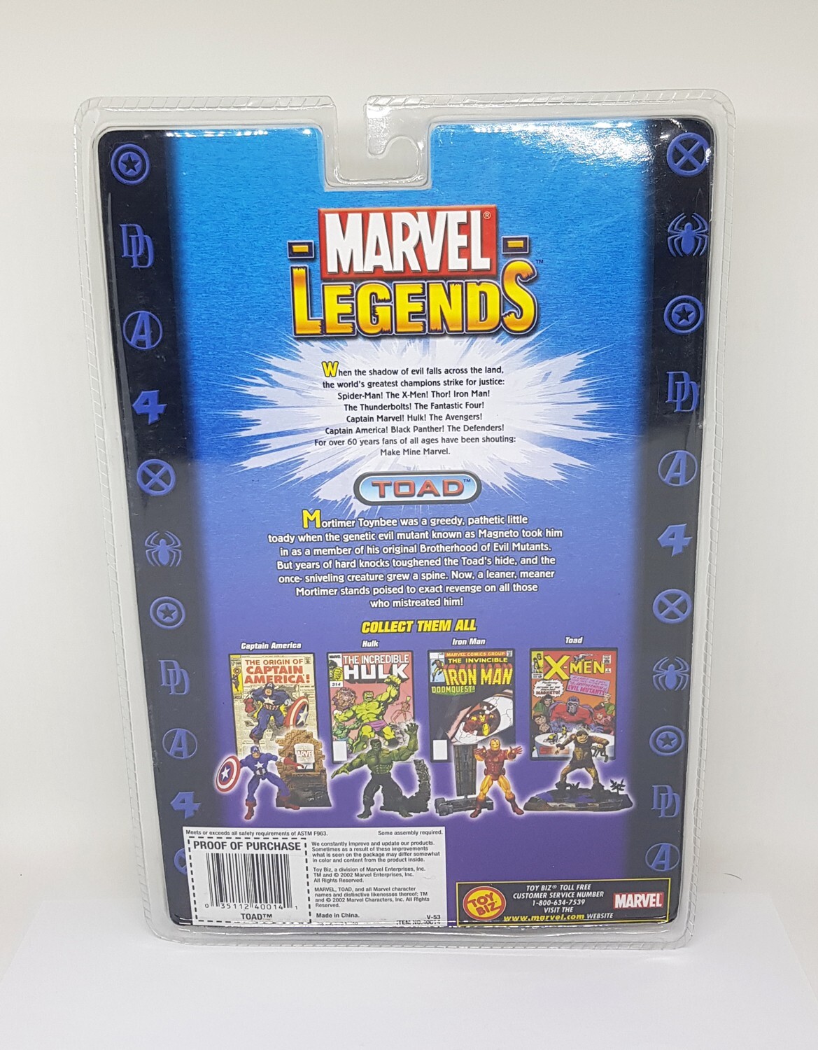 ToyBiz Marvel Legends TOAD Figure Series 1 2002 New & Sealed | eBay ...