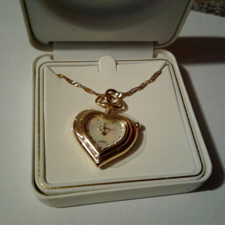 5 Rare Collectable Colibri Gold Ladies Heart Necklace Watch Brand New ...