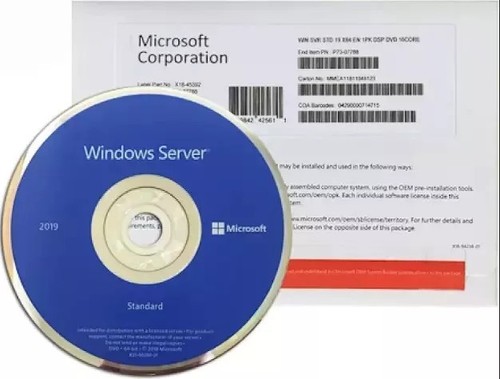 Windows Server 2019 Standard 64Bit Dvd w/Product Key 16 core P73-07788 ...