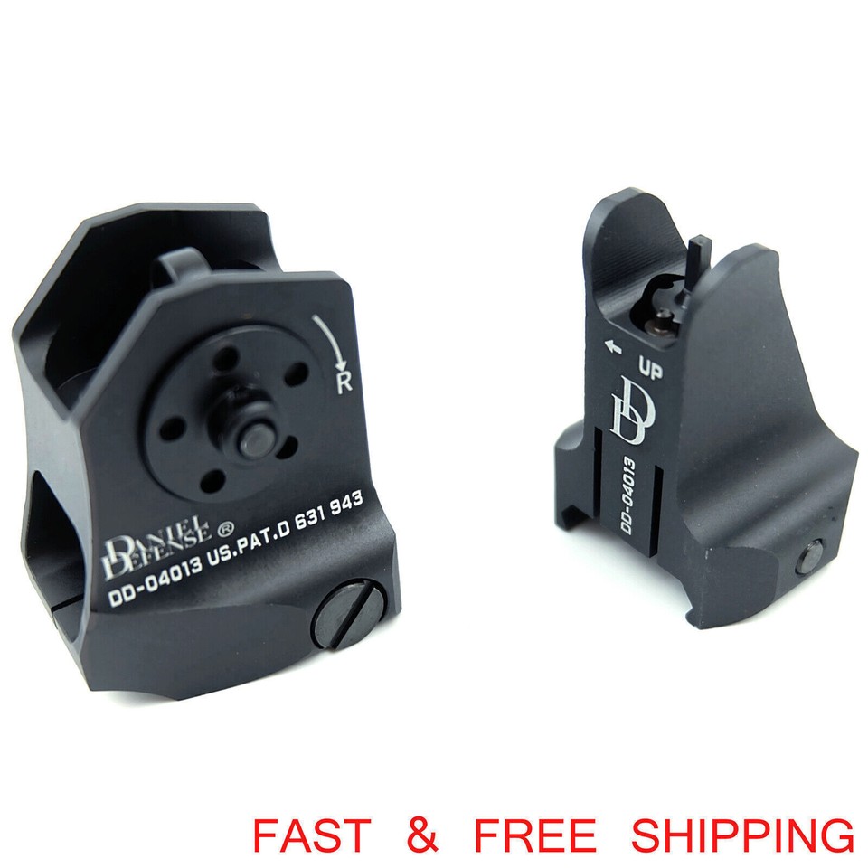 Tactical Flip-up Low Profile Metal Sight Folding Iron Sights Front and ...