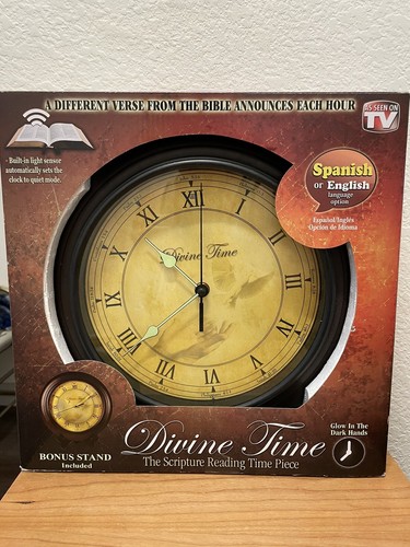 Divine Time Scripture Reading Wall Clock As Seen On TV Bible Verse Time ...