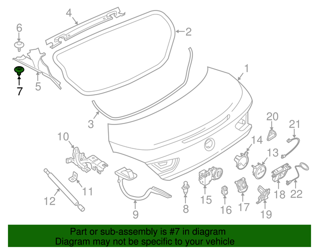 BMW OEM 11-15 528i Trunk Lid-trim Molding Clip 51717154239 for sale ...
