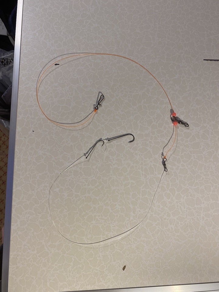 5 x Clipped Down Pulley pennel Sea Fishing Rigs, choose Hook sizes Free ...