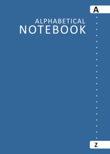 Alphabetical Notebook A-Z Notebook with Alphabet Tabs 5x7 Blank Lined ...