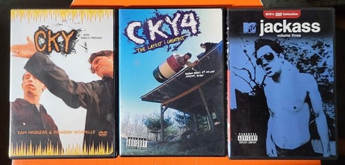 CKY CKY4 Jackass Volume 3 Bam Margera DVD Lot Skateboarding Pranks 90s ...