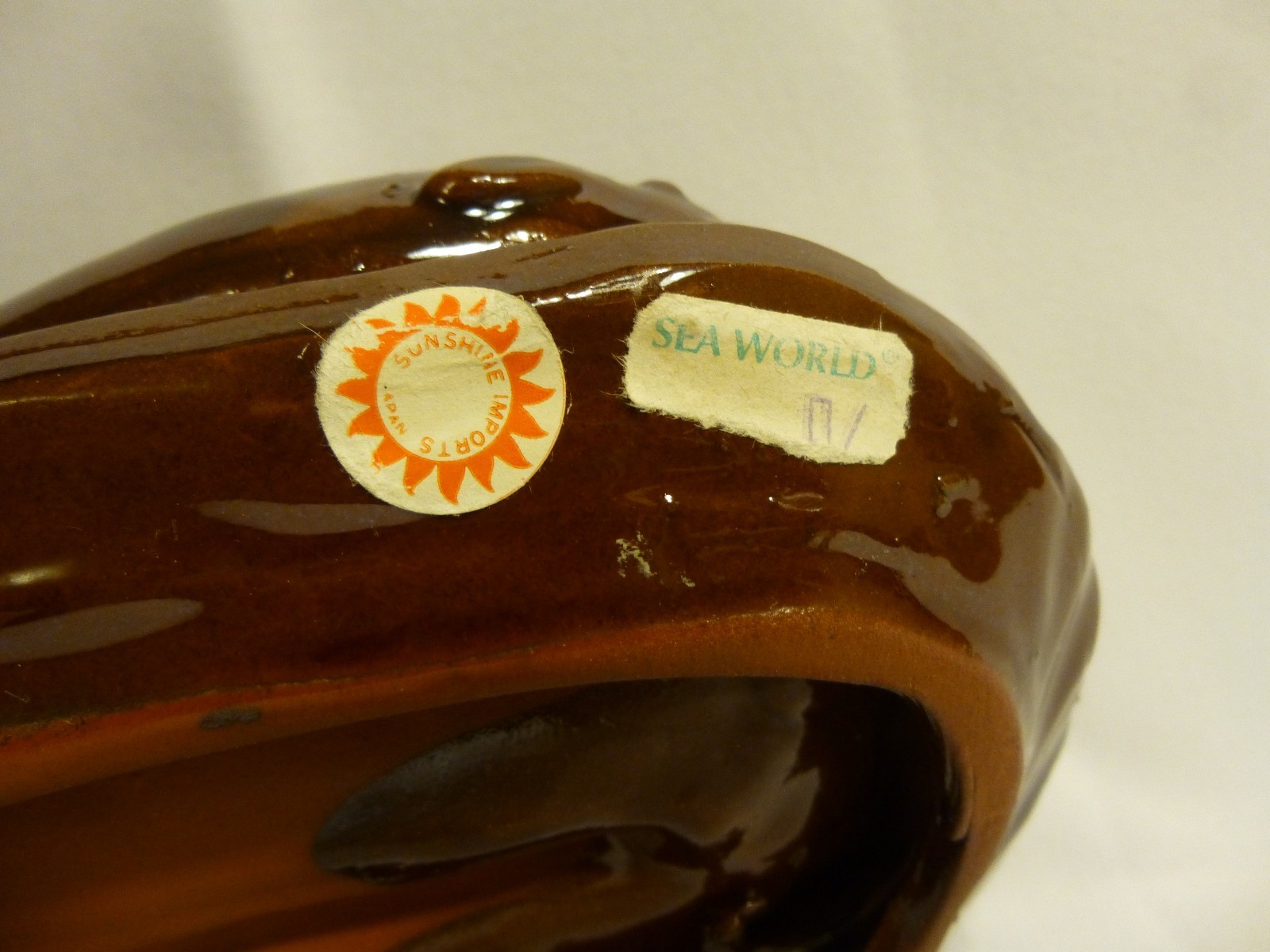 Sea World Ashtray Brown Ceramic Dolphin vintage Souvenir Sunshine ...