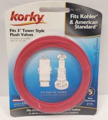 Korky 435BP Red Chlorazone Universal Tower Style Flush Valve Seal Kit 3 ...