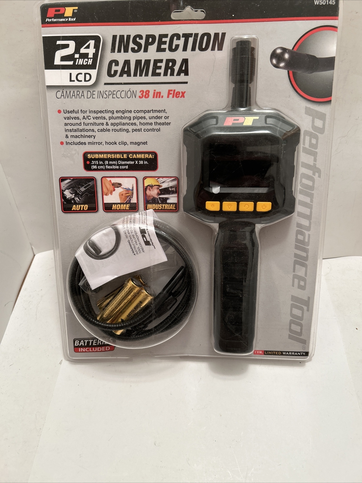 Performance Tool W50145 LCD 2.4" Inspection Camera, 38” Flex, New, | eBay