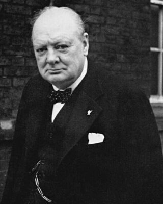 SIR WINSTON CHURCHILL BRITISH PRIME MINISTER 8X10 VINTAGE PHOTOGRAPH ...