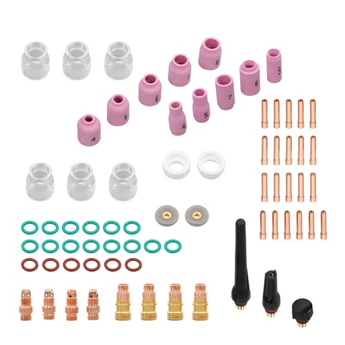 71Pcs For WP-17/18/26 Gas Lens #12 Pyrex Glass Cup Kit TIG Welding ...