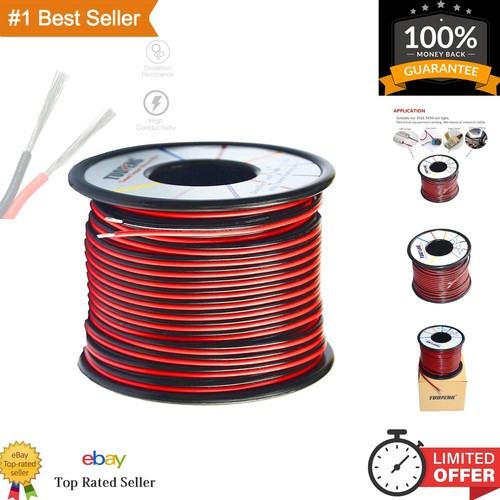 High Quality 20 AWG Electrical Wire - 100ft Red Black Hookup Wire for ...