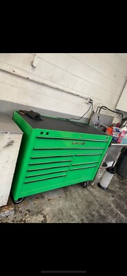 Matco 4s Tool Box Screamin green double bay, has power drawers and plug ...