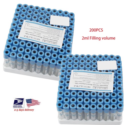 Carejoy 200pcs 2ML Buffered Sodium Citrate Collection Tubes 9NC ...