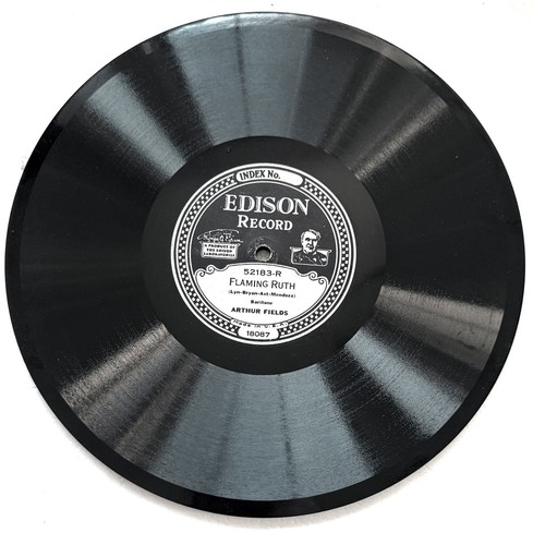 Edison Diamond Disc Record ELECTRIC 52183 - Arthur Fields -Flaming Ruth ...