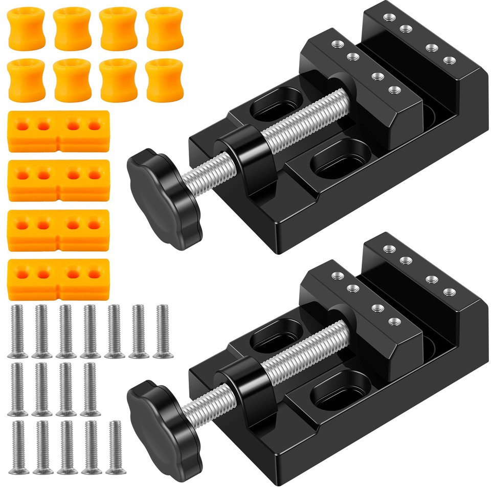 Mini Bench Vice Clamp Mini Flat Clamp Set Aluminium Alloy Parallel ...
