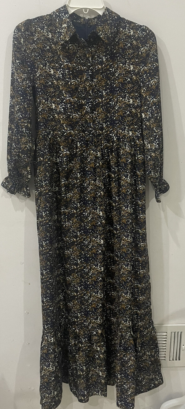 Lilac teen girls summer shabbos robe size XXS navy, gold, & white point ...