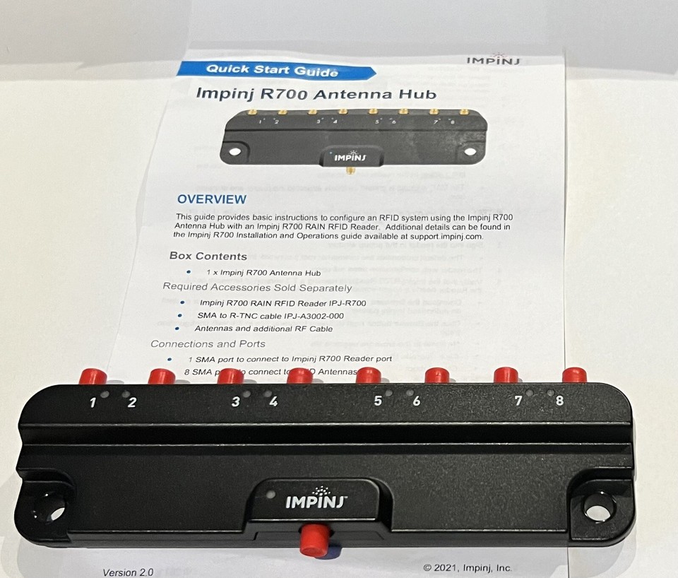 UHF Antenna Hub IMPINJ 8 Port R700 IPJ-A6010-000. (Limited Time Only ...