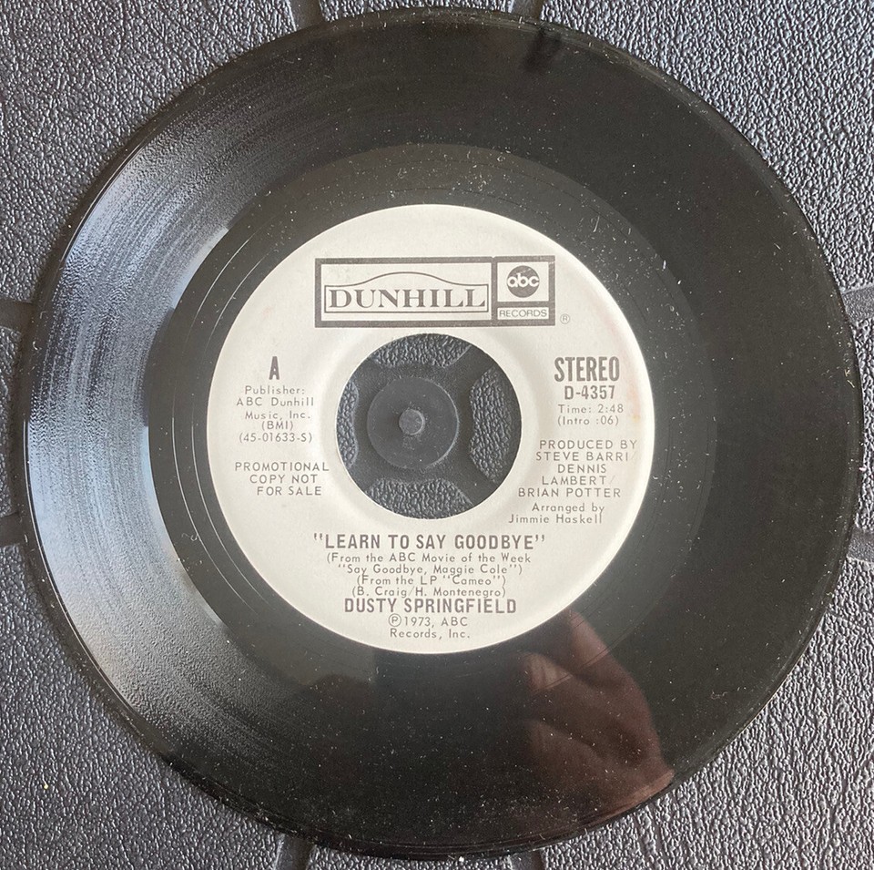 DUSTY SPRINGFIELD/Learn To Say Goodbye (Promotional Copy; ABC Records ...