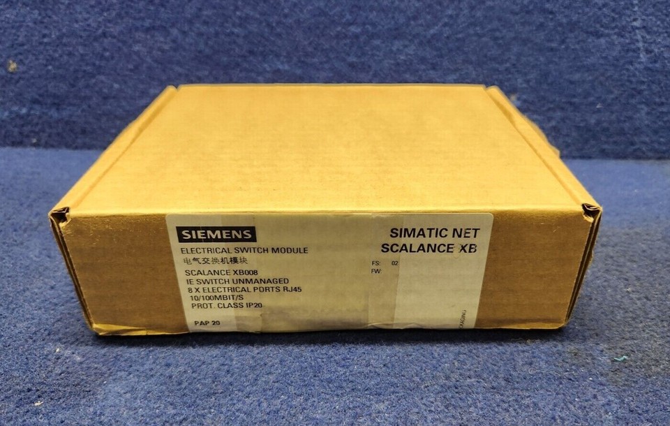 Siemens SCALANCE XB008 Unmanaged Industrial Ethernet Switch 6GK5008 ...