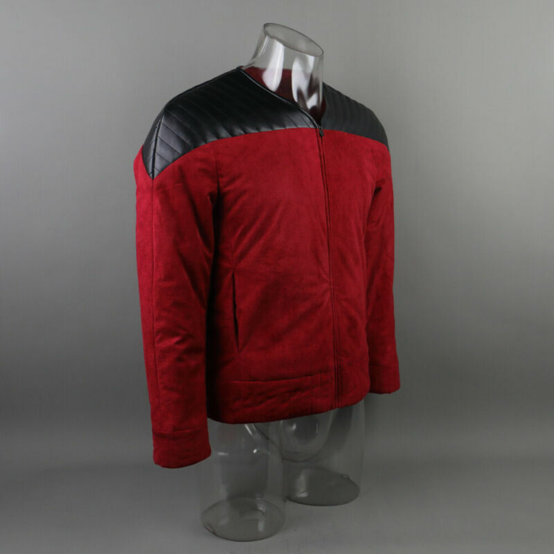 The Next Generation Captain Picard Red Duty Uniform Jacket TNG Coat ...