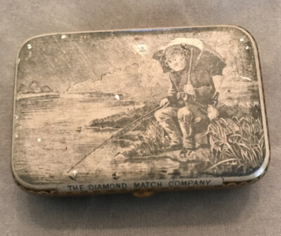 Vintage THE DIAMOND MATCH COMPANY Tin Box With Original Unused Matches ...
