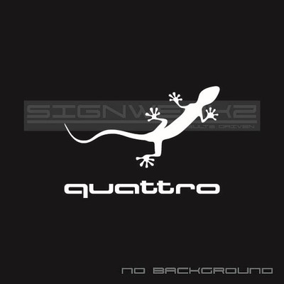 Audi Quattro Gecko Decal Sticker logo A4 S4 S3 S5 A5 A6 R8 TT RS Pair ...