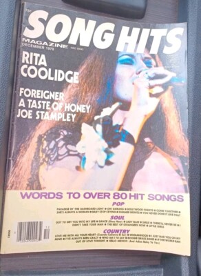 Song Hits Magazine December 1978 - Rita Coolidge - Foreigner Joe ...