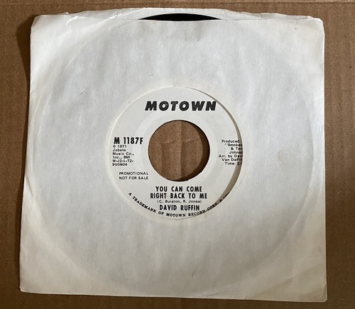 David Ruffin 45 RPM NM Promotion Copy You Can Come Right Back To Me Not ...