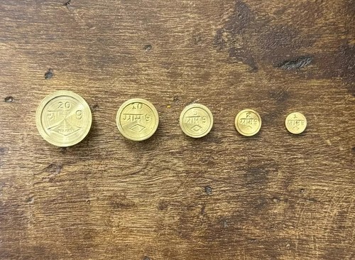 Lot of 5 Brass Goldsmith Gold Measuring Weights Solid Collectible ...