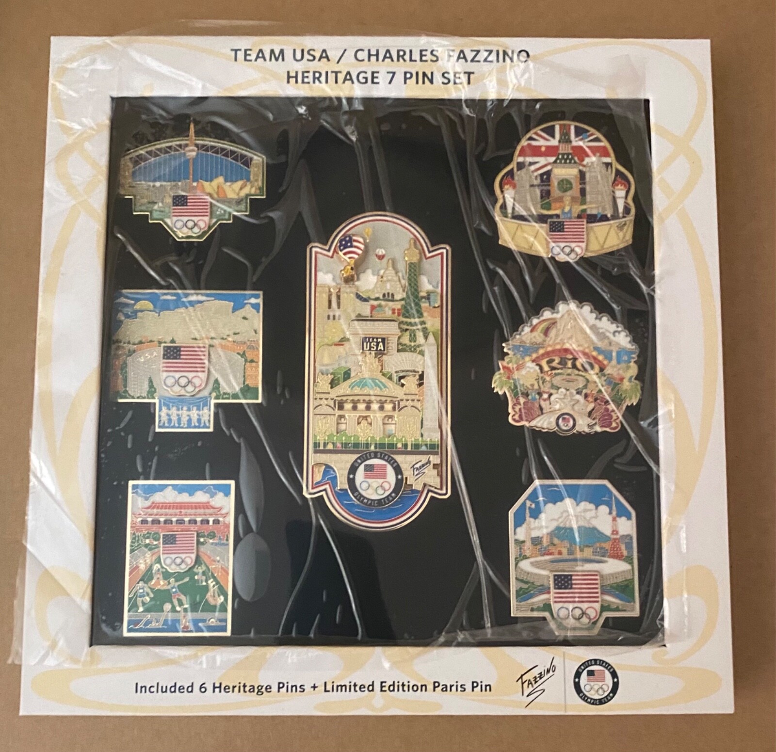 Paris 2024 Olympic Charles Fazzino 3d pin | Grelly UK