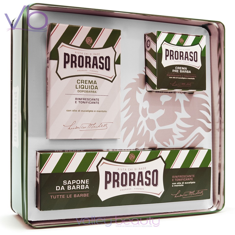 PRORASO (Primadopo , Vintage, Gift, Metal, Box, Green, Shaving Set ...