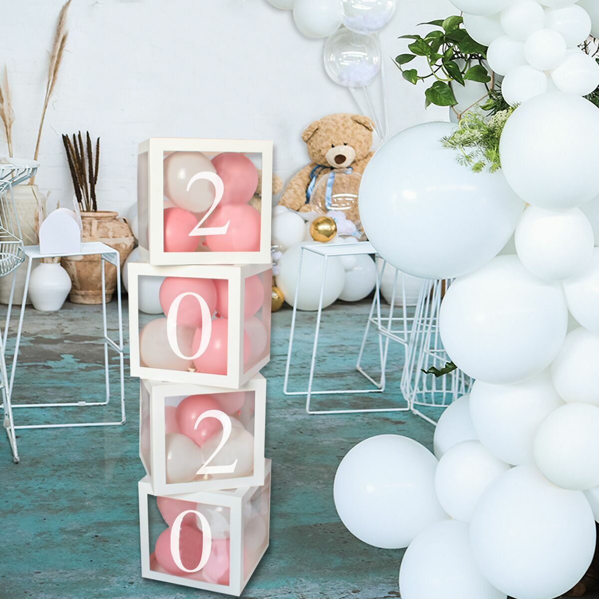 Customize Transparent Balloon Letter Box for Birthday Parties, Gender ...