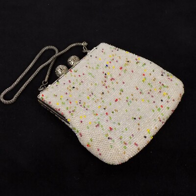 Hand Beaded Vintage 1940s Evening Opera Theater Wedding Purse Bag ...