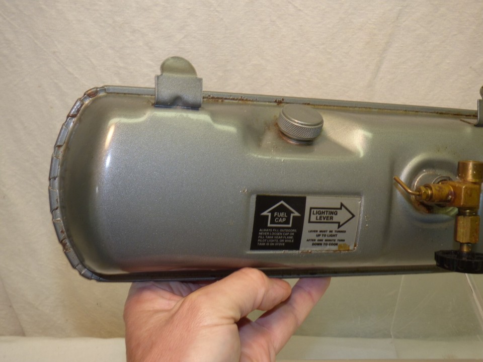 Vintage COLEMAN Fuel Tank Assembly for 2 Burner Stove 414 UNLEADED ...