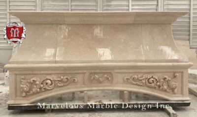 Beautiful Brand New Custom Marble Range Hood with Two Corbels | eBay