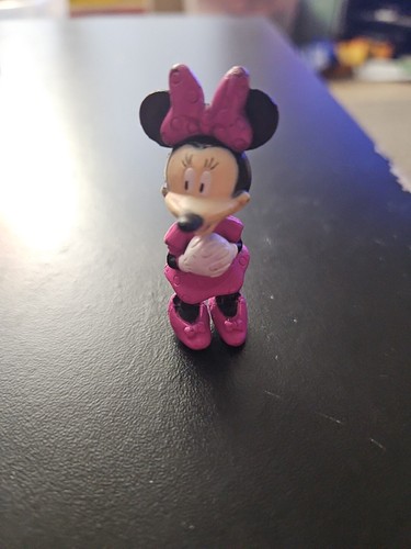 Minnie Mouse Disney pink mini toy figure happy bow | eBay