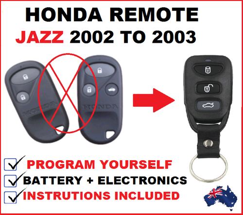 1 x SUITABLE FOR HONDA JAZZ REMOTE CONTROL FOB KEY LESS ENTRY 2002 2003 ...