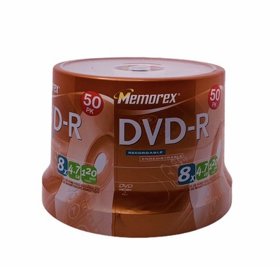 Memorex Recordable DVD-R 50 Pack 8x 4.7 GB 120 Min | eBay