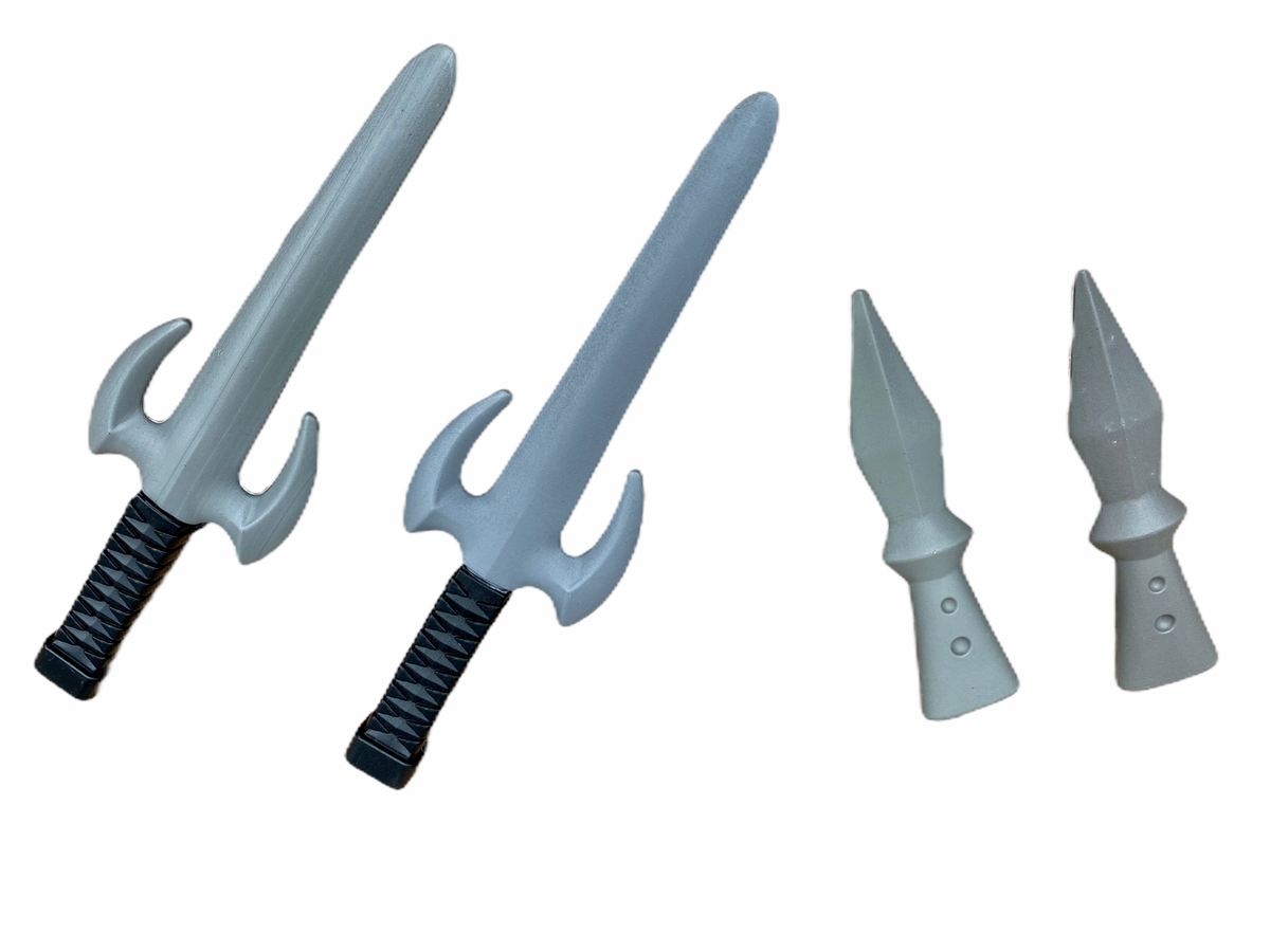 Kids 100 Plastic Toy Samurai Sword Ninja Weapons Set Wholesale Pph