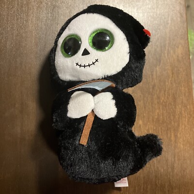 TY Beanie Boos Grimm The Halloween Reaper 7” Plush Toy Green Sparkle ...