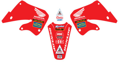 CR125 CR250 GRAPHIC KIT HEAVY DUTY DECAL MOTOCROSS MX 21mil LAMINATE ...